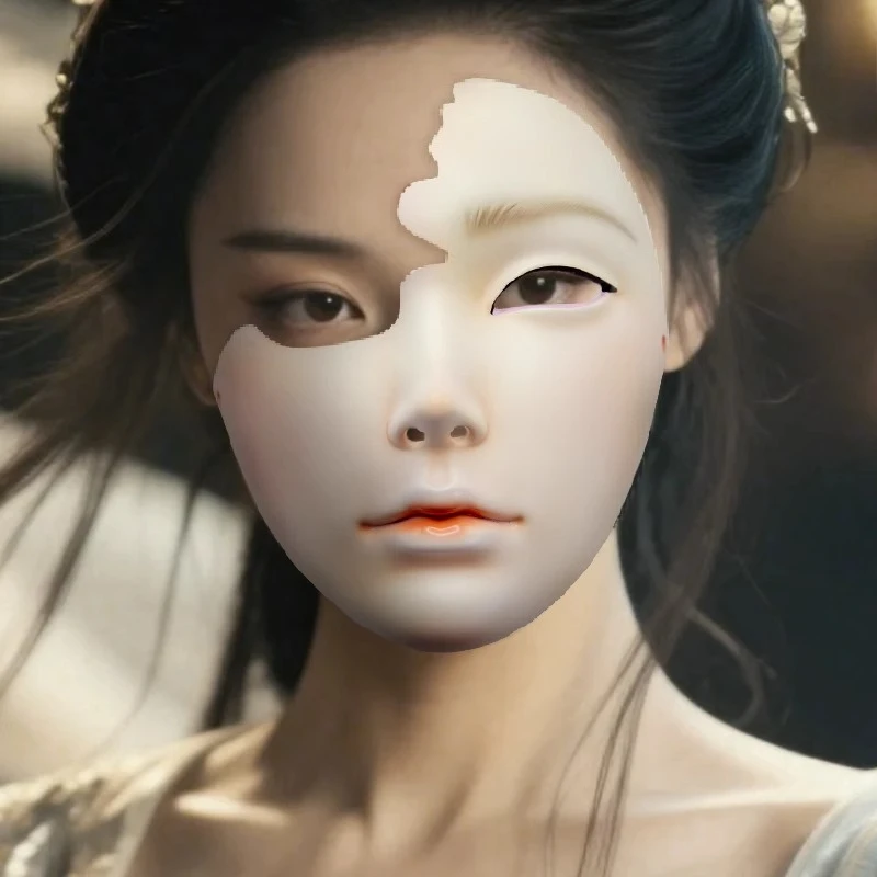Phantom adult female mask antique half face personality cos comic show ...