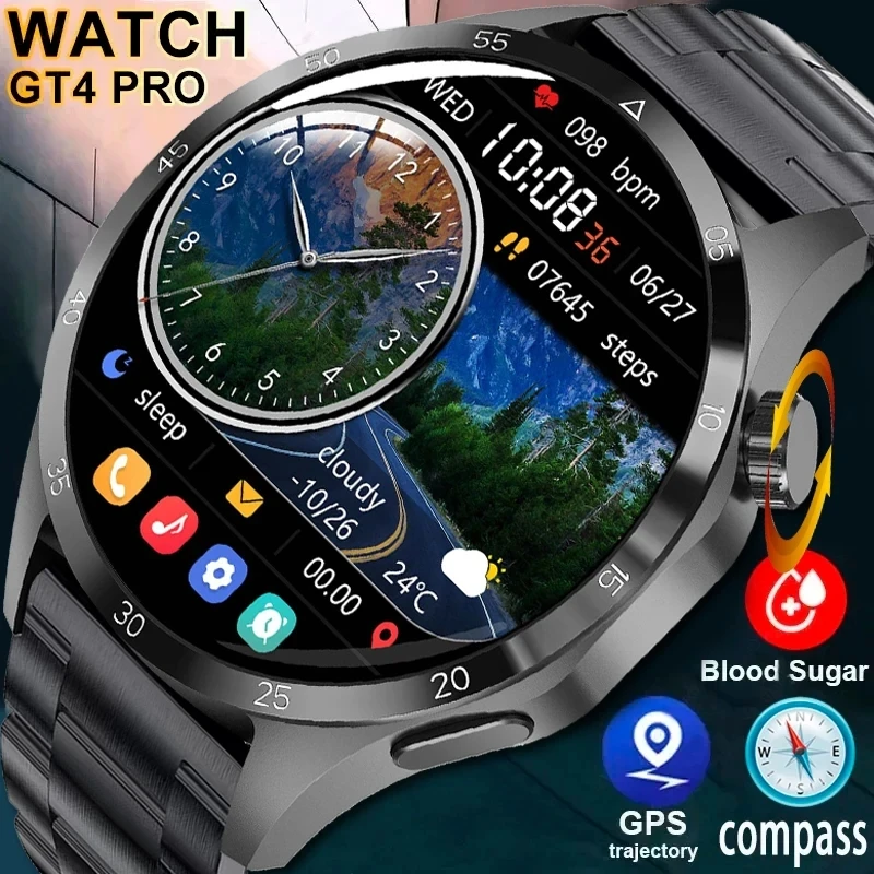 For-Men-Women-Smart-Watch-4-Pro-New-Bluetooth-Call-Full-Touch-Amoled ...