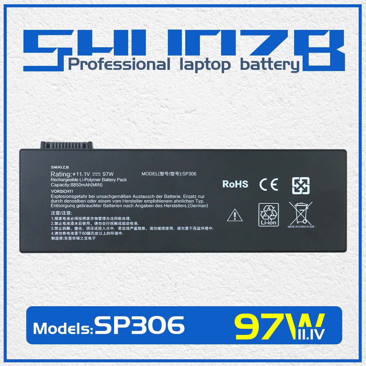 SHUOZB-Bater-a-de-ordenador-port-til-SP304-SP305-SP306-para-Simatic ...