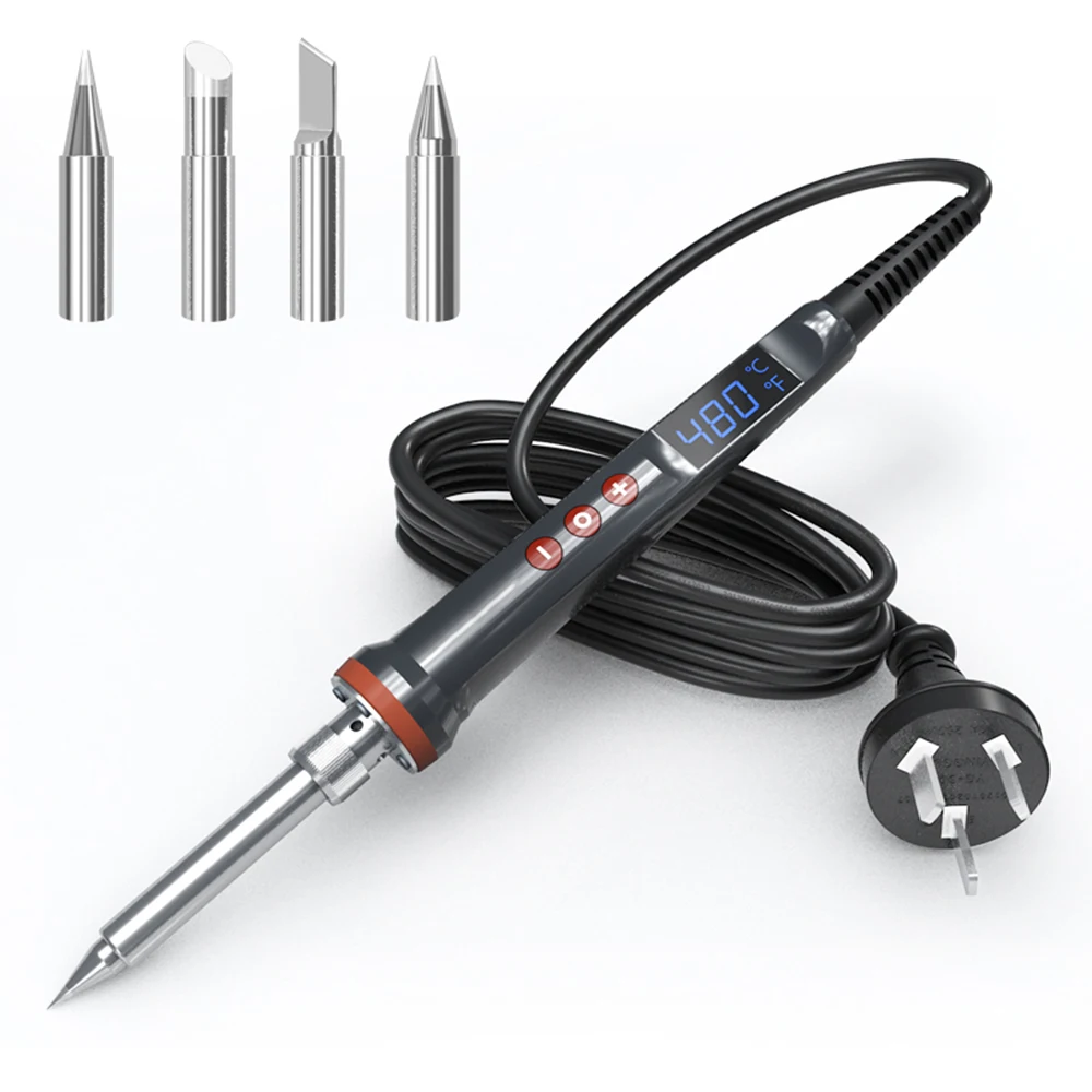90W-Digital-Electric-Soldering-Iron-Kit-Set-Temperature-Adjustable-110V ...
