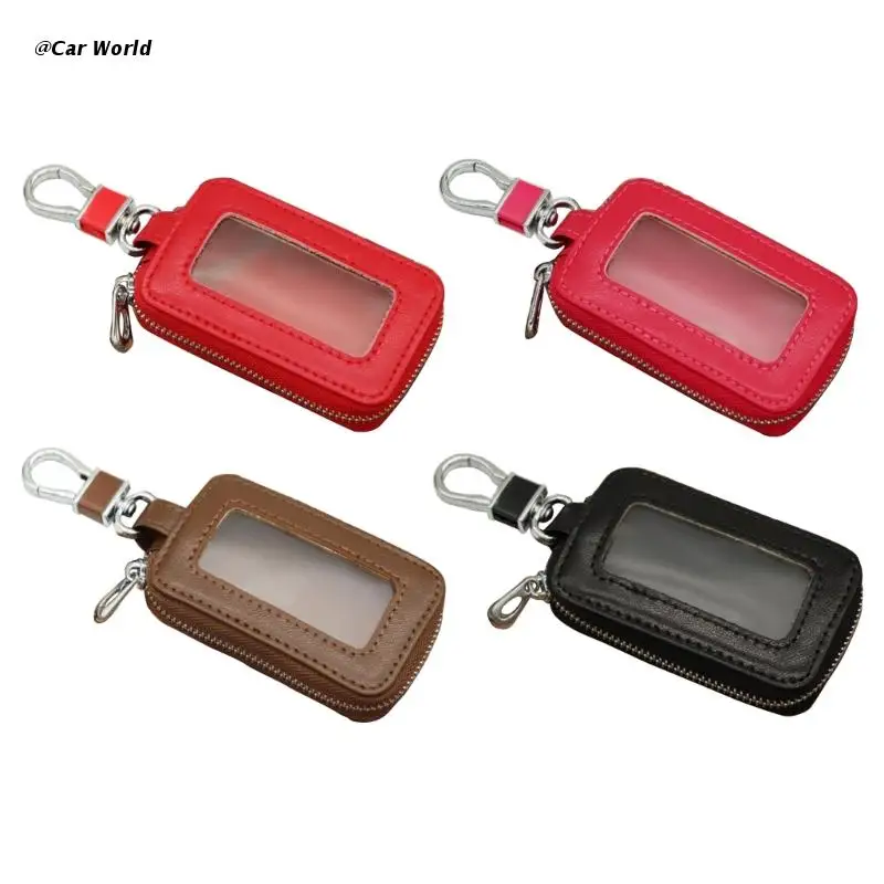 Leather Car Key Case Keys Full Protection Cover Shell Bag Unviersal ...
