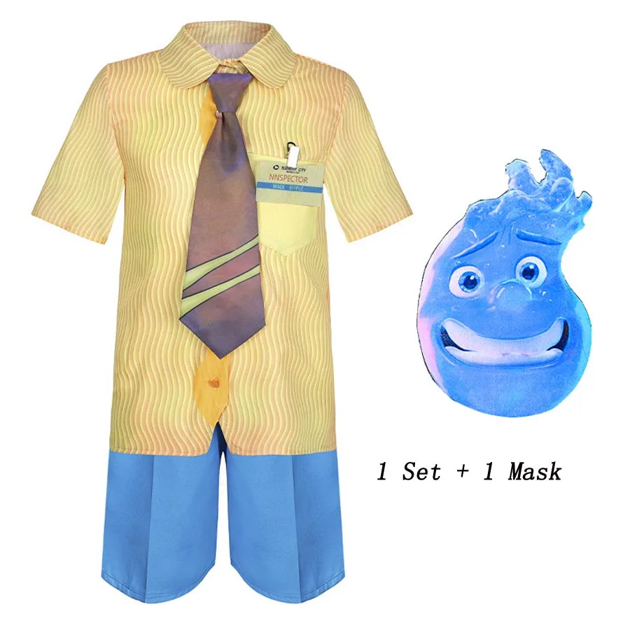 Animated-Elemental-Evalent-Kids-Girls-Ember-Fire-Water-Element-Suits ...