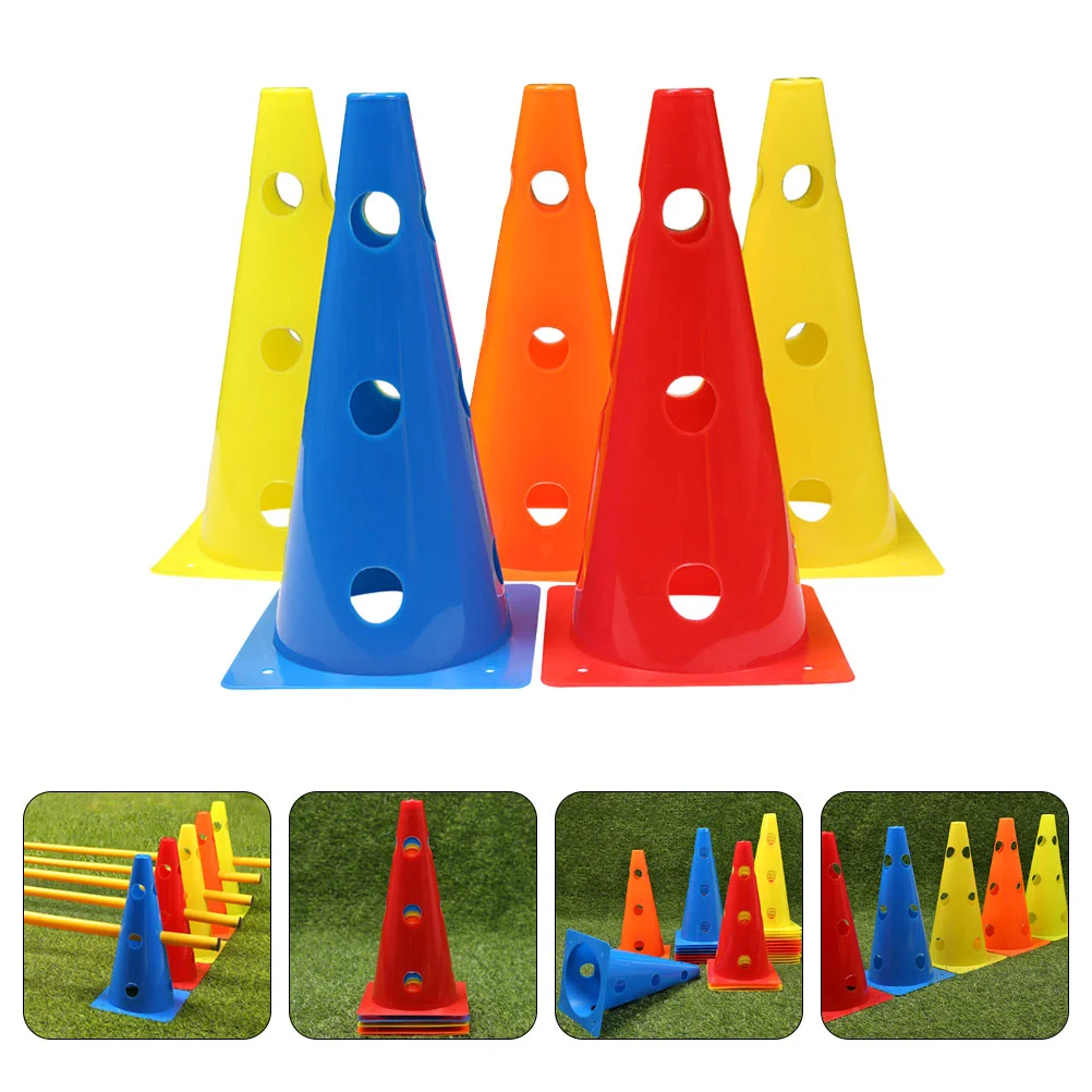 5-Pcs-Football-Logo-Bucket-Cones-Holes-Equipment-Compact-Marker-Cones ...