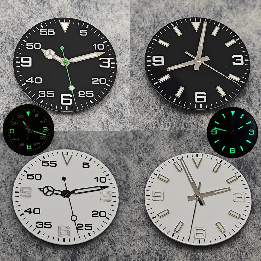 Juego-de-manecillas-de-reloj-luminoso-verde-accesorios-de-repuesto-para ...