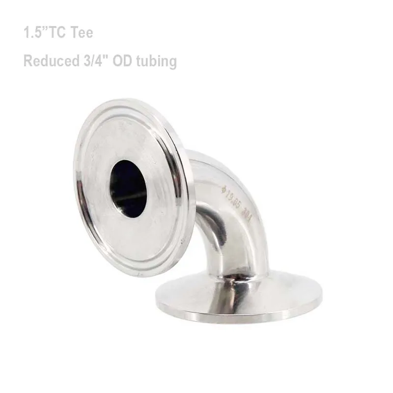 1.5"TC 90 Degree Elbow Reduced 3/4"(19.05mm)OD 5/8"(15.88mm)ID Tubing ...
