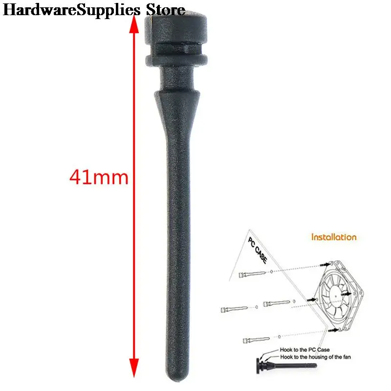 20 Pcs Screw Pin Rivet Rubber PC Fan Noise Absorbtion Fans Anti ...