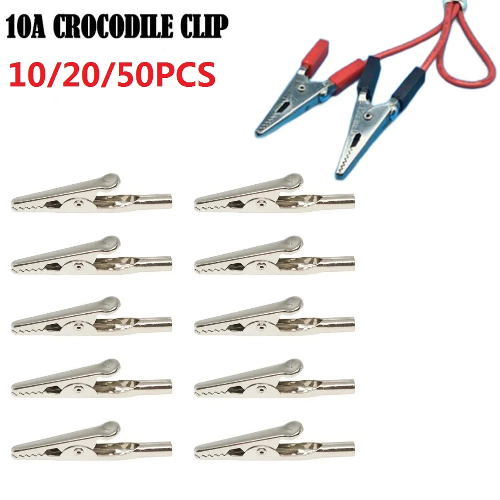 10-20-50Pcs-51mm-Metal-Alligator-Clips-Crocodile-Electrical-Test-Cable ...