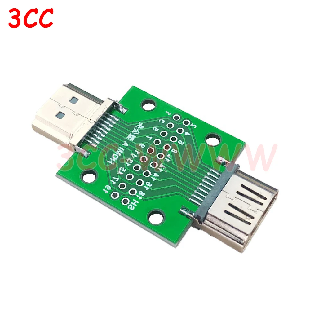 1pcs HDMI Male and Female Test Board MINI Connector With Board PCB 2 ...