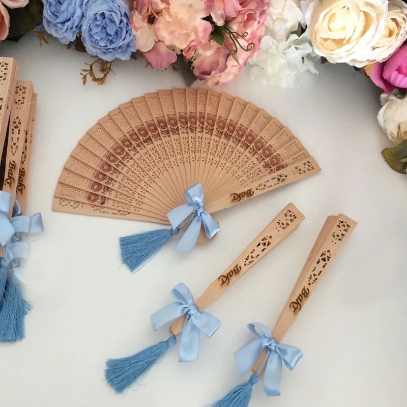 Personalized-Wood-Hand-Fans-with-Tassel-Ribbon-Wedding-Party-Gifts ...