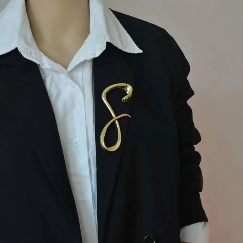 Alloy Lucky Number Brooch 8-shaped Pin Breastpin Punk Irregular ...