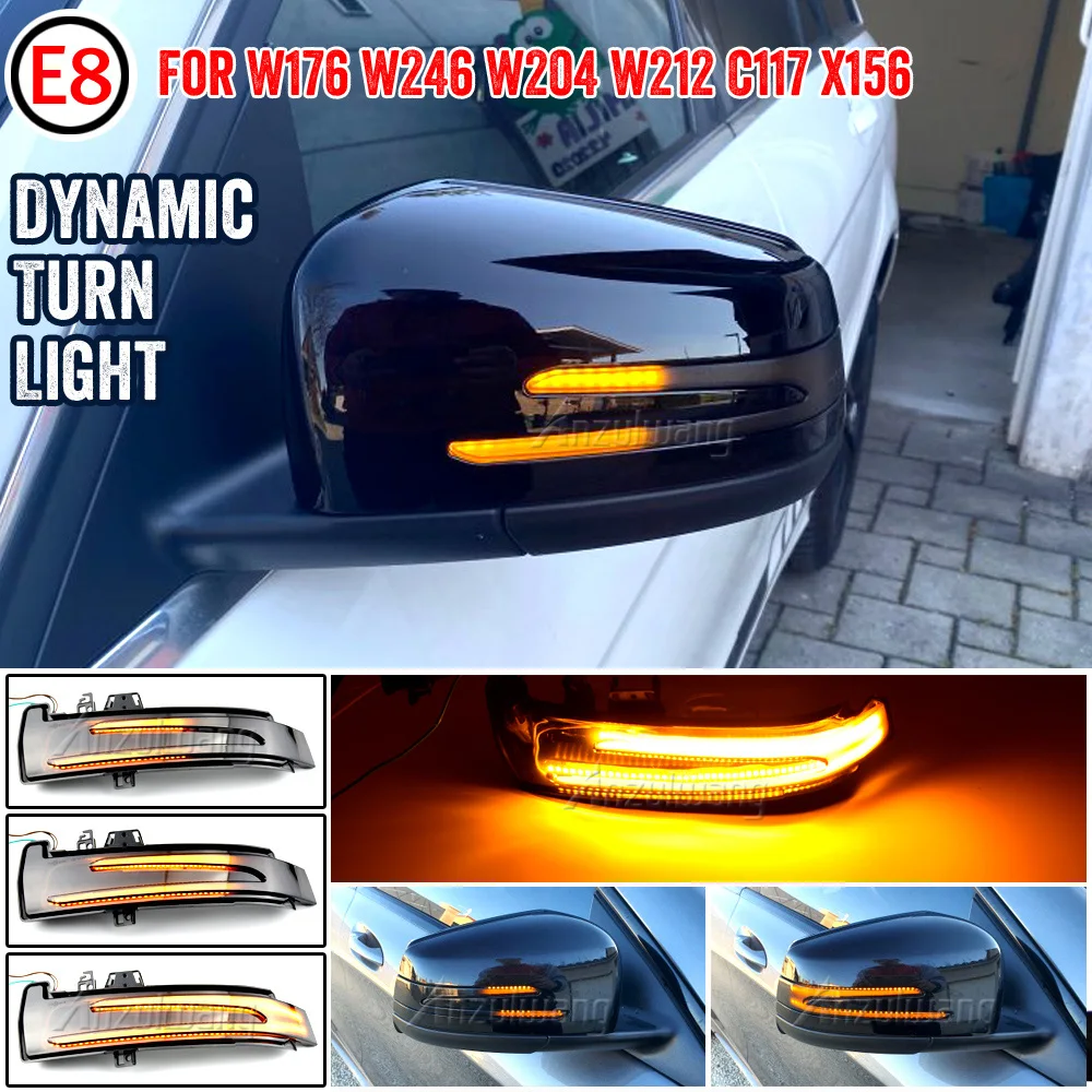 For Mercedes Benz W176 W246 W204 W212 C117 X156 LED Dynamic Turn Signal ...