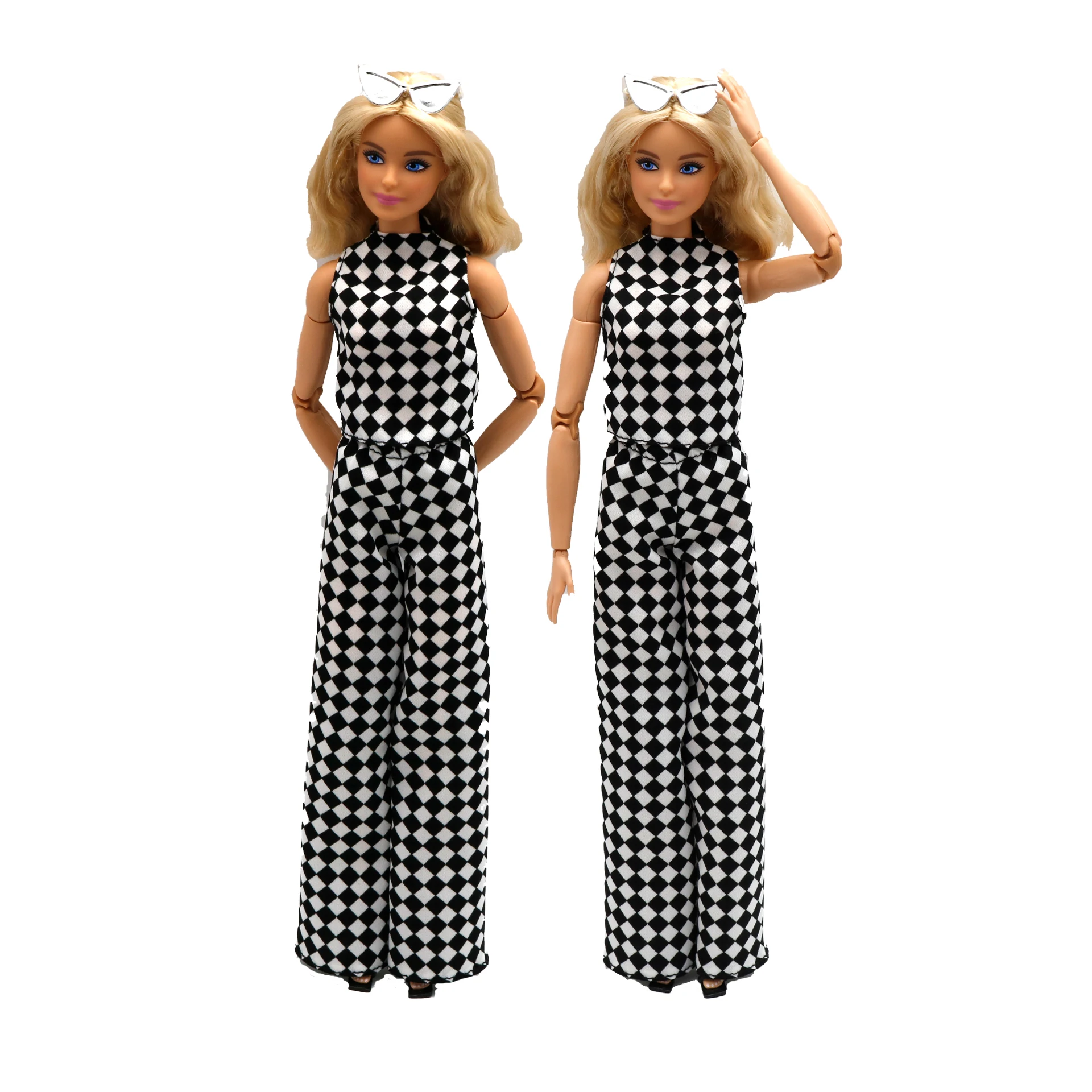 New-30cm-1-6-diamond-lattice-sleeveless-top-pants-Set-Daily-Wear ...