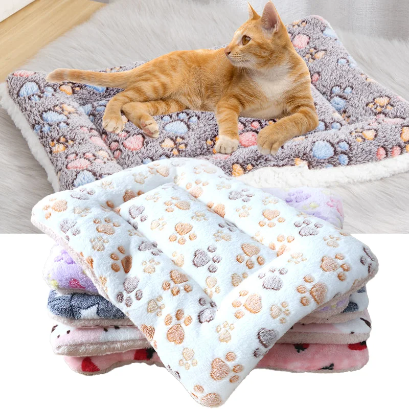 Soft-Plush-Cat-Bed-Mat-Warm-Sleeping-Pad-Blanket-for-Cats-Dogs-Bed-Cozy ...