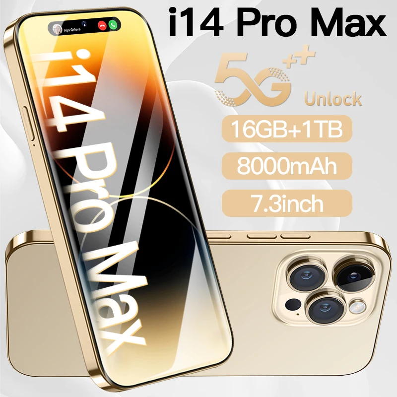 Smartphone-14-Pro-Max-5G-8000mAh-Celular-16-1TB-7-3-HD-Screen-Celulares ...
