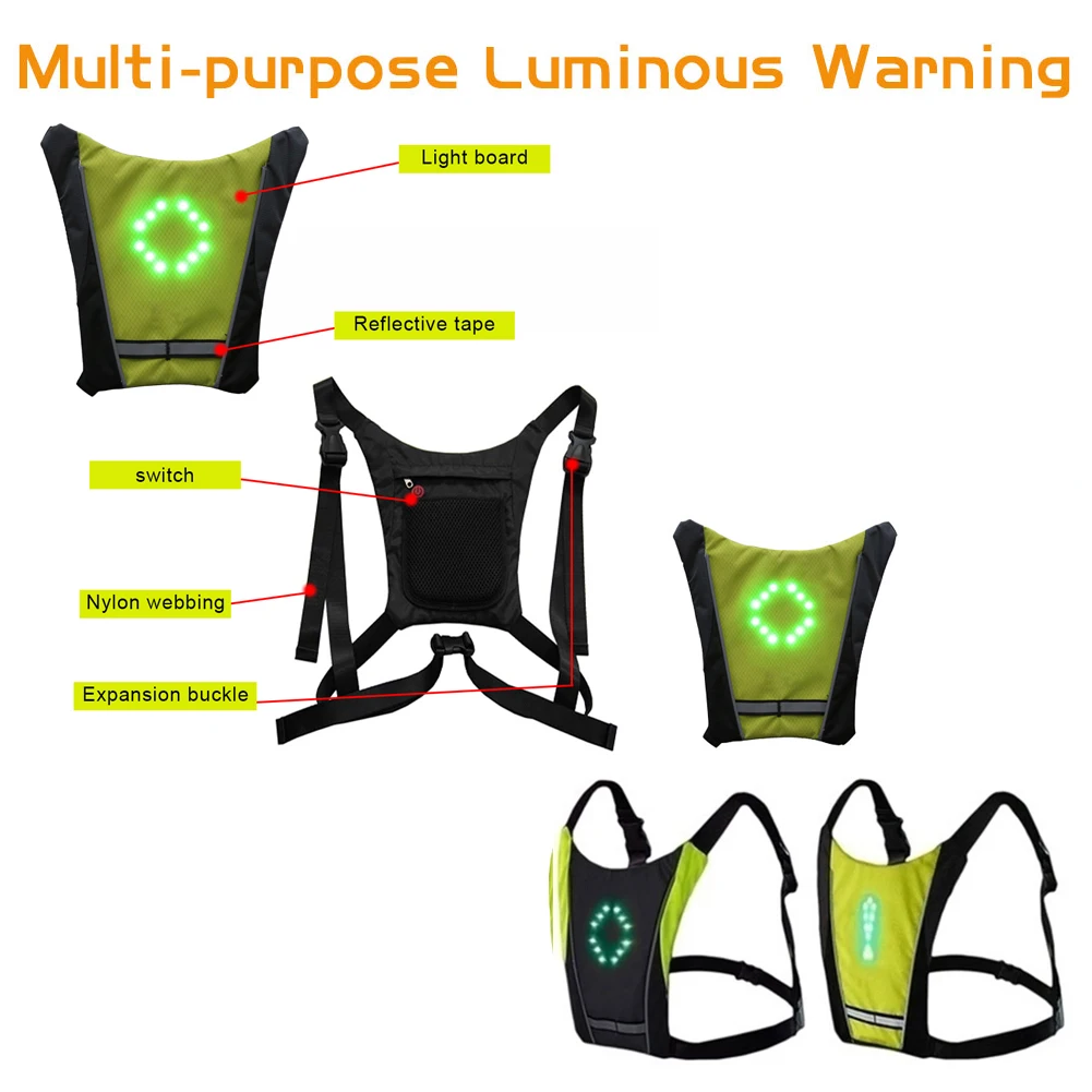 LED-Turn-Signal-Vest-Led-Reflective-Vest-Warning-Direction-Backpack ...