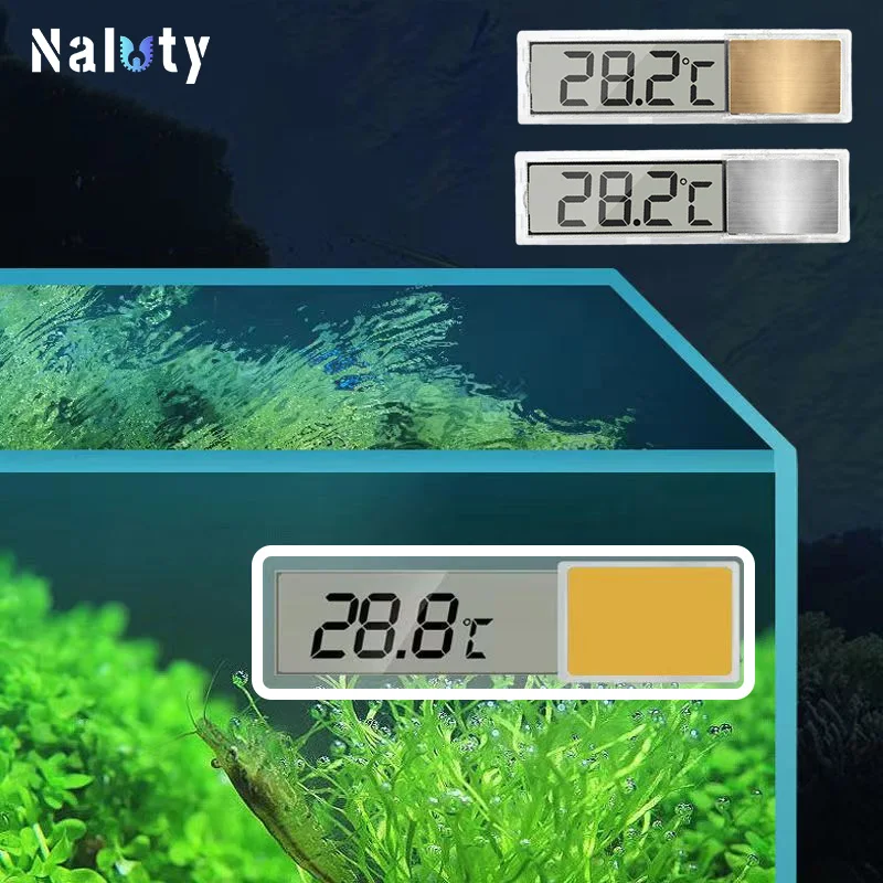 Aquarium Thermometer Electronic LCD Digital Fish Tank Temperature ...