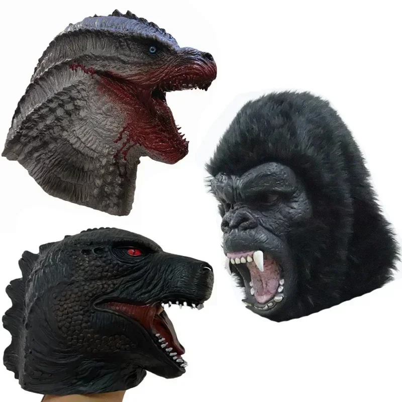 Monster-King-Kong-Godzilla-Masks-Halloween-Animals-Cosplay-Latex-Mask ...