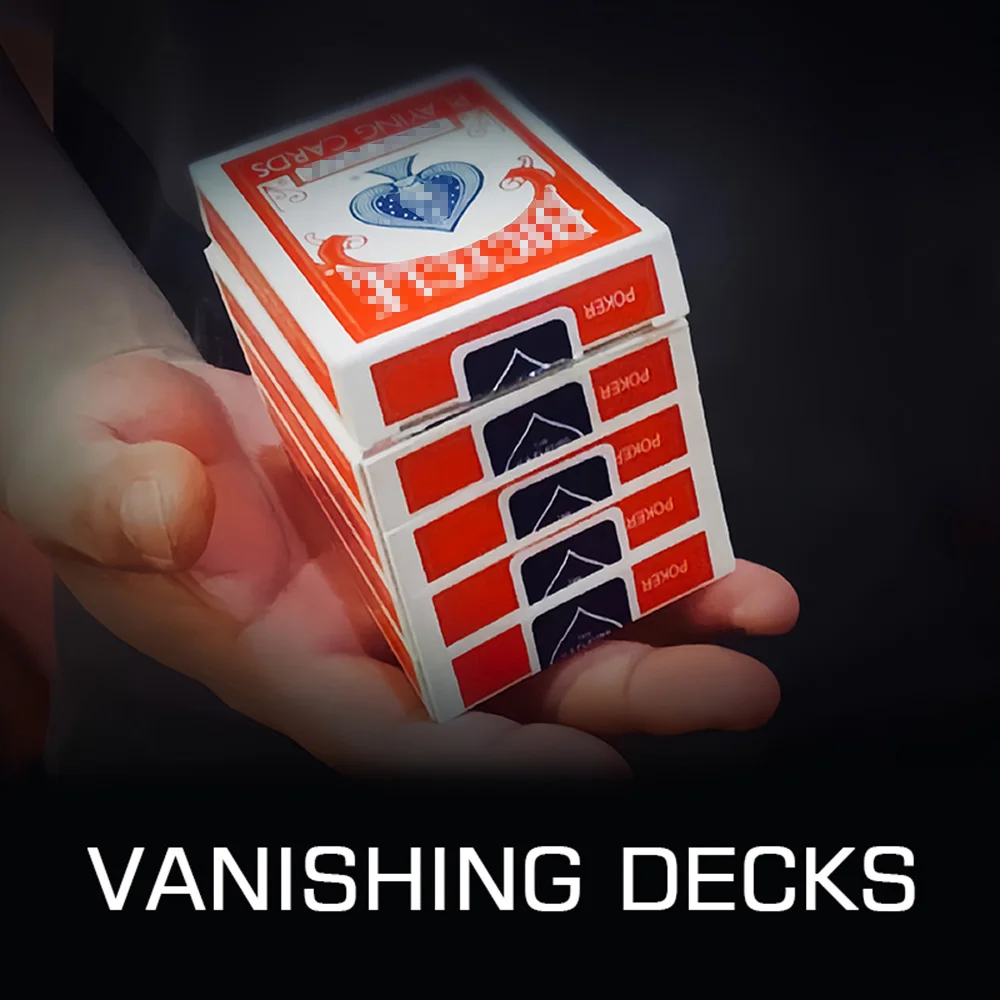 Vanishing-Decks-Red-Blue-Magic-Tricks-Multiple-Decks-Vanishes-into-One-Deck-Magia-Close-Up ...