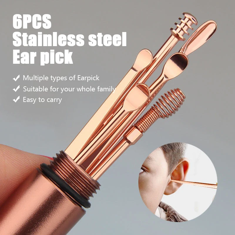 6-7-piece-set-of-stainless-steel-earwax-collector-spiral-turn-ear-pick ...
