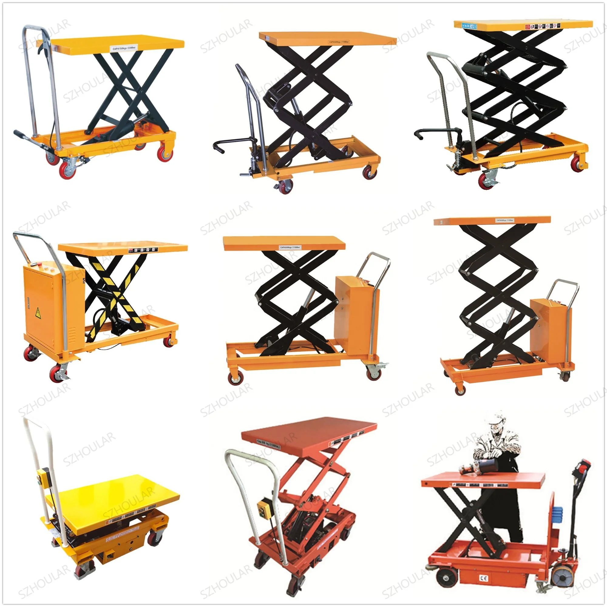 Hand-lift-table-Hydraulic-lifter-with-caster-Manual-lift-table-with ...