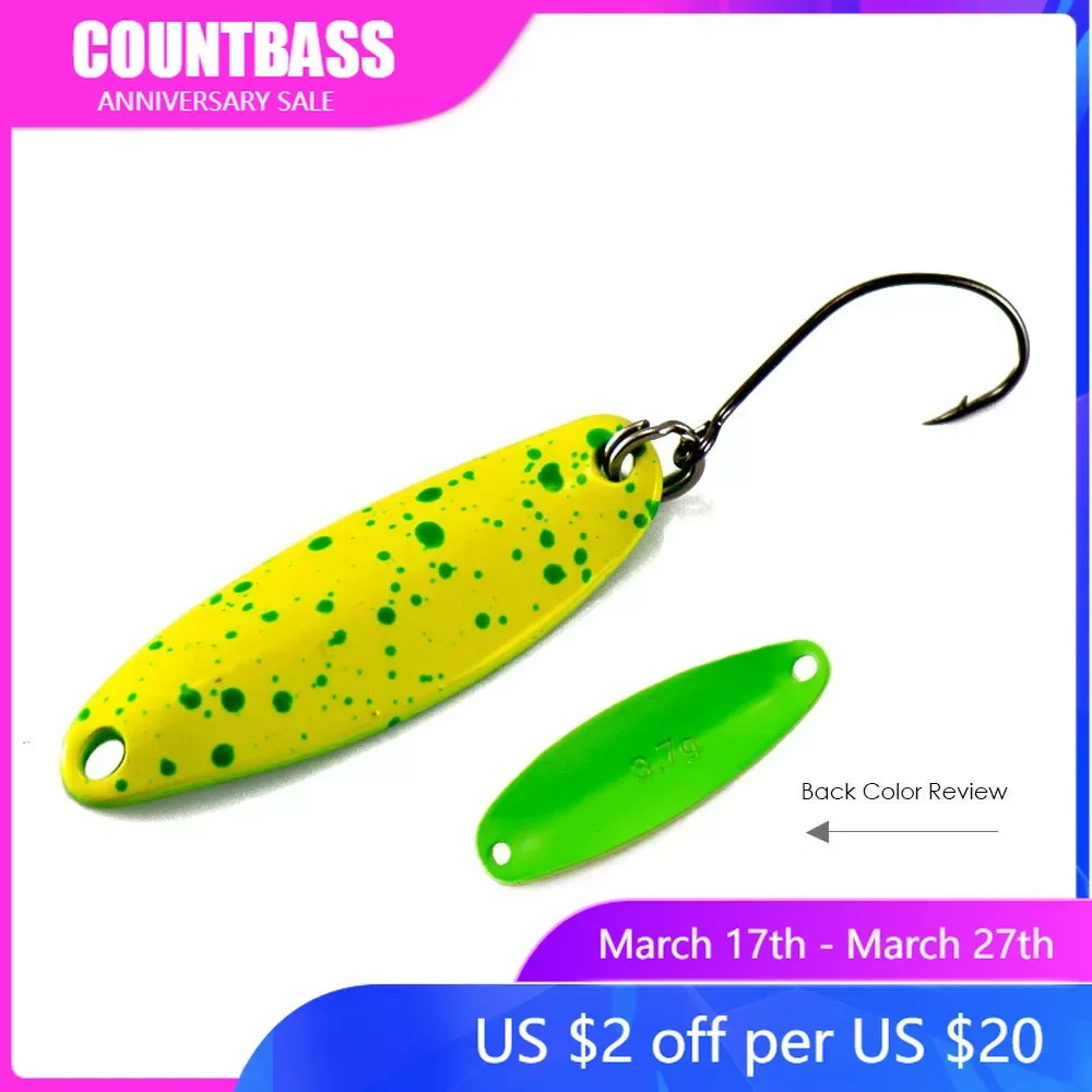 COUNTBASS-1-8oz-3-7g-Trout-Fishing-Spoons-Brass-Casting-Lures-for ...