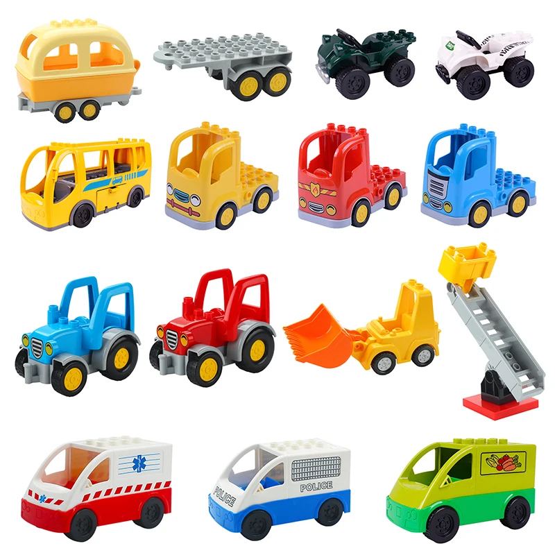 Big-Building-Blocks-City-Car-Cartoon-Offroad-Truck-Bread-Trailer-Bus ...