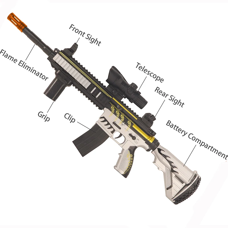 automatic-manual-Camouflage-M416-toy-Gun-Gel-ball-blaster-With-Scope ...