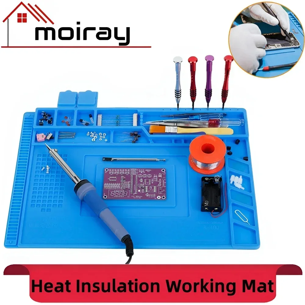 Repair-Pad-Insulation-Heat-Resistant-Soldering-Station-Silicon ...