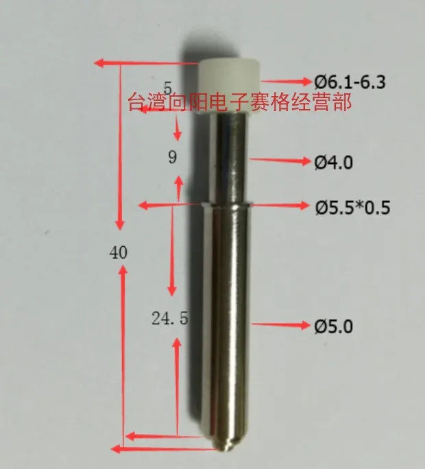 GP-2G Plastic Cap Flat Head 5.0 Positioning Pin Test Probe Outer ...
