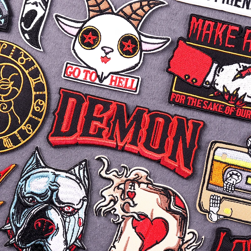 Demon-Embroidery-Patch-Iron-On-Patches-For-Clothing-Thermoadhesive ...