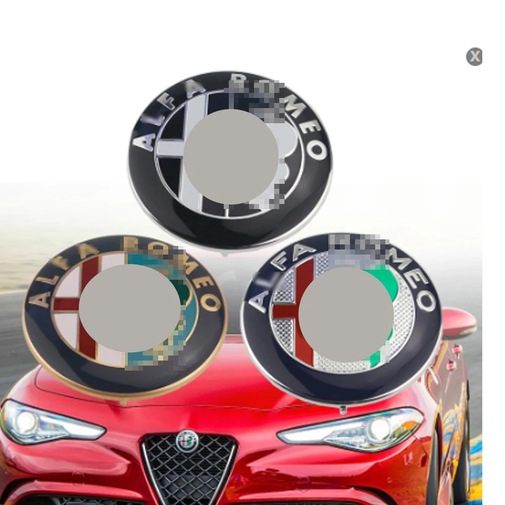 2pcs-74MM-Car-Front-Grill-Emblem-Rear-Trunk-Panel-Badge-Logo-Sticker ...