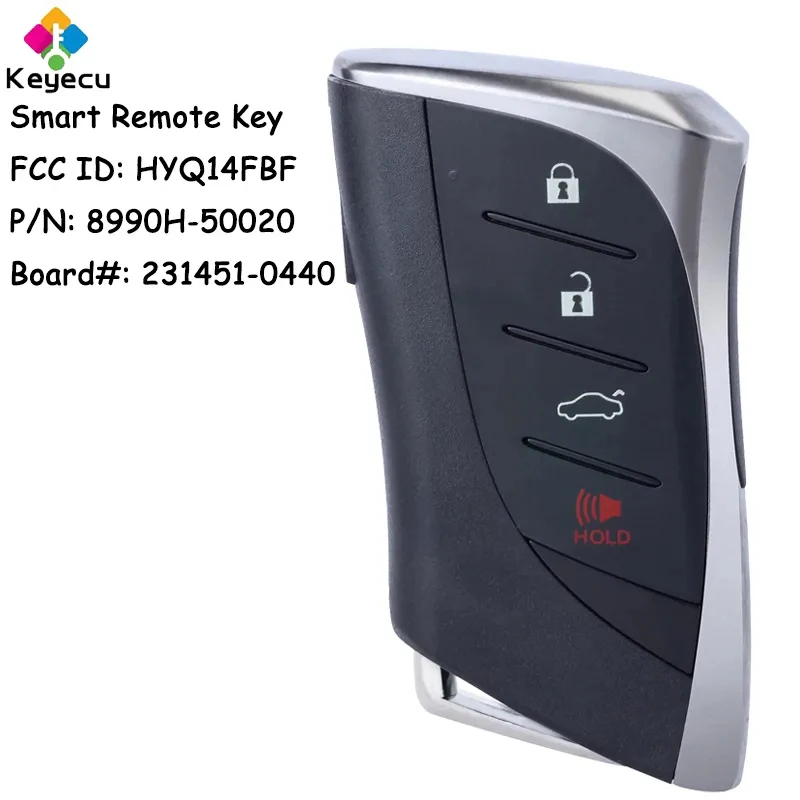 KEYECU-llave-de-coche-remota-inteligente-con-4-botones-314-3-MHz-433MHz ...