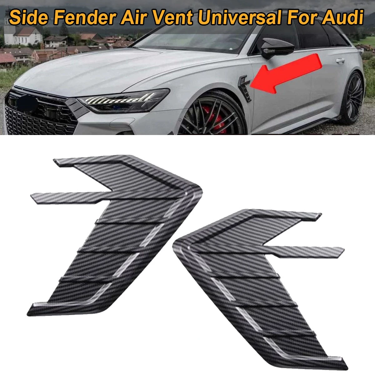 Side-Fender-Air-Vent-Cover-Sticker-Universal-For-Audi-A6-S6-C6-C5-A3-S3 ...