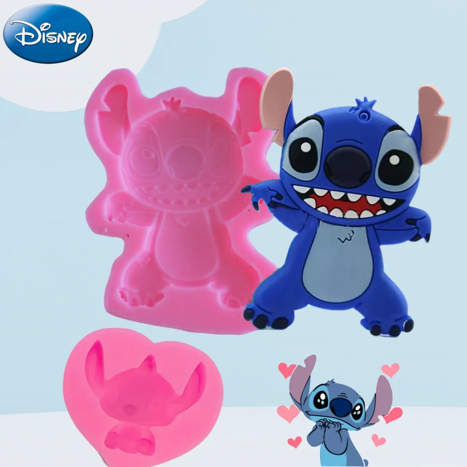 Disney Stitch Anime Figure Silicone Molds Flip Candy Decoration Molds ...