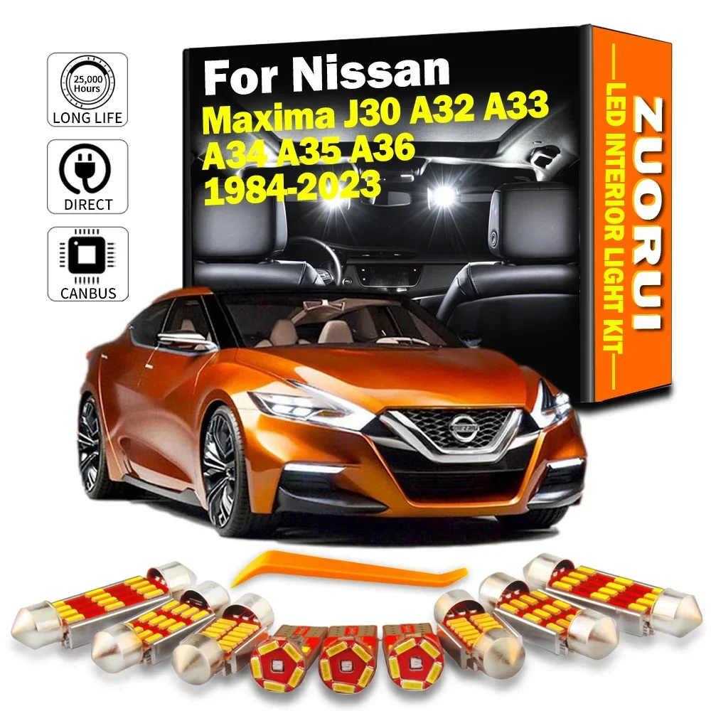 ZUORUI LED Indoor Map Dome Light Kit For Nissan Maxima J30 A32 A33 A34 ...