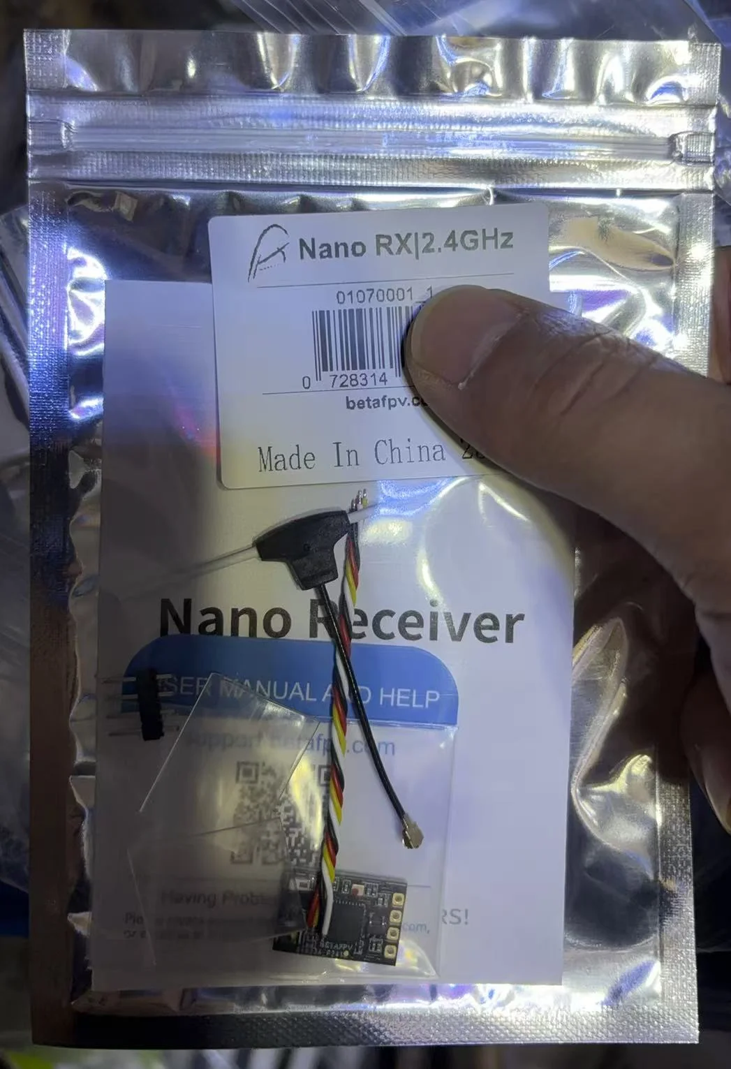 BETAFPV ELRS Nano Receiver ExpressLRS 2.4G / 915MHz / 868MHz Nano RX ...