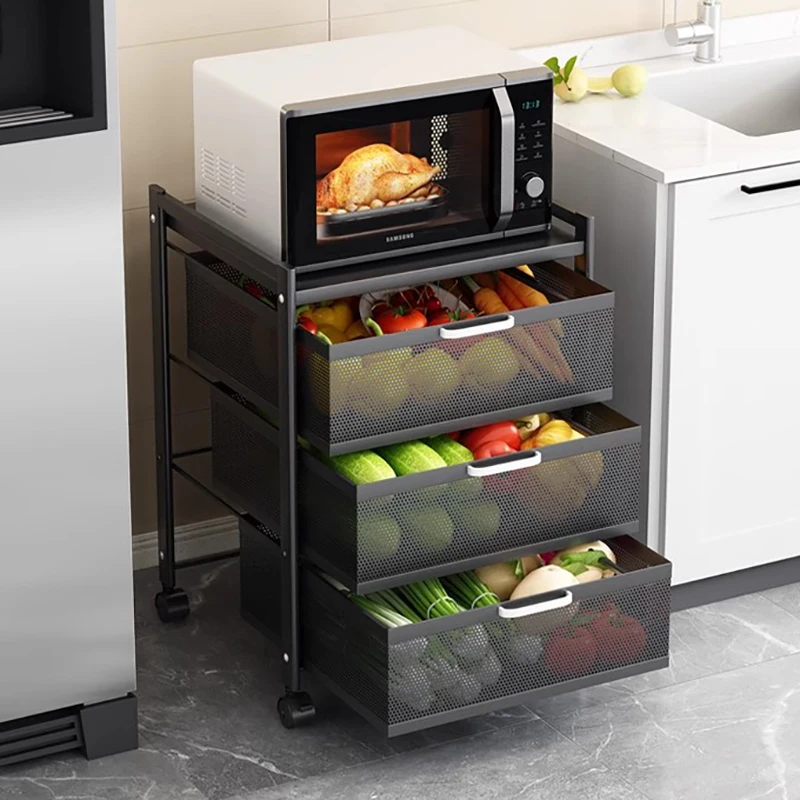 Foldable-With-Wheels-Food-Cart-Mobile-Snack-Rolling-Kitchen-Food-Cart ...