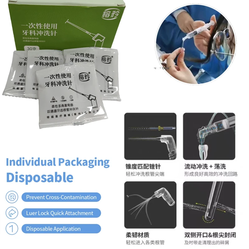 New Type 30Pcs Dental PD Tips IrriFlex Style Root Canal Irrigation ...
