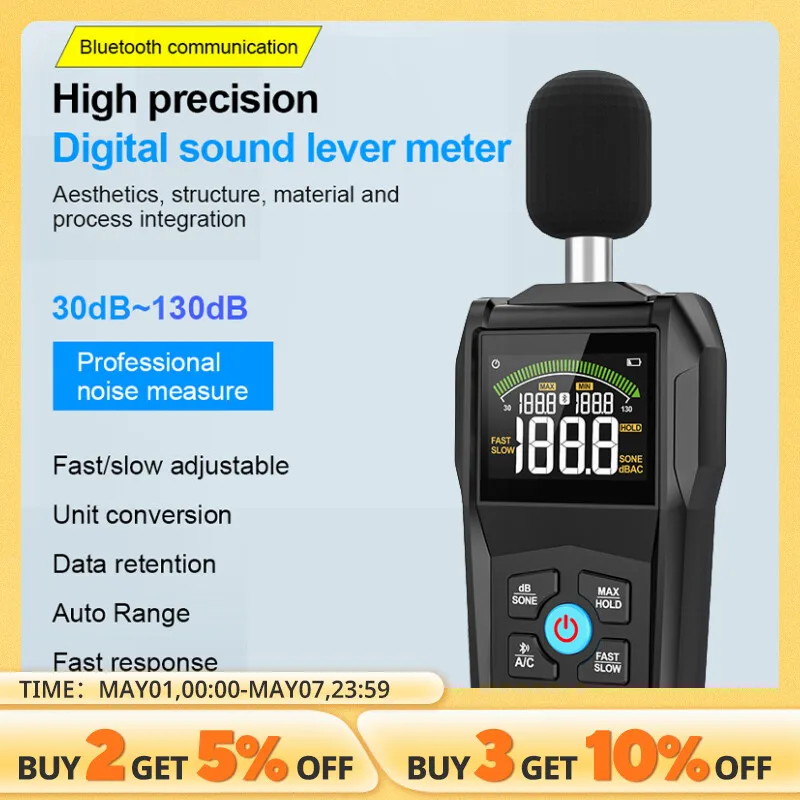 720B-Noise-Detection-Decibel-Meter-Portable-Handheld-USB-Charging ...