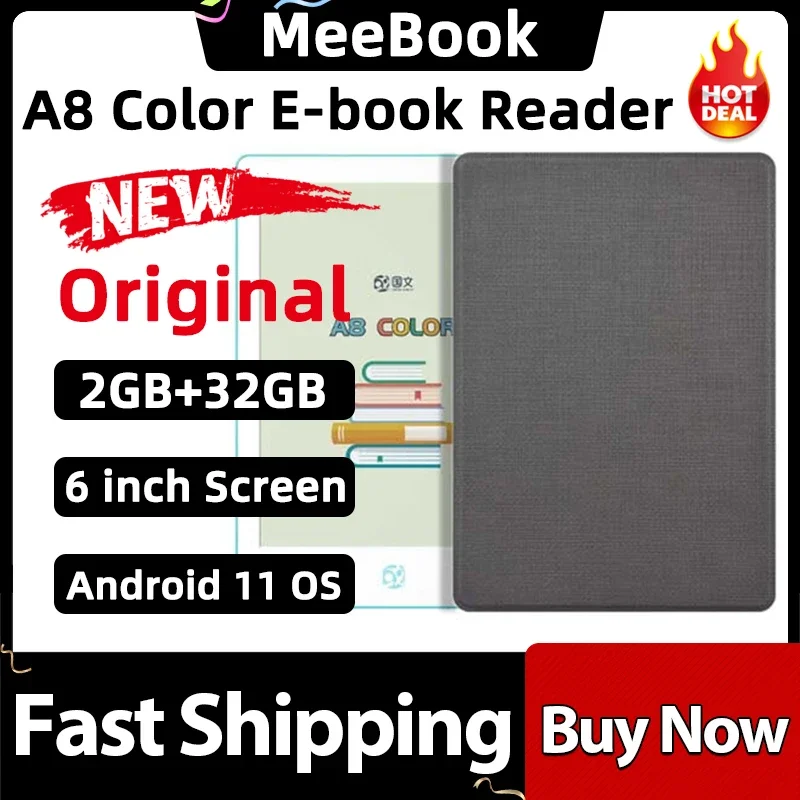 Eink-E-book-Reader-A8-Color-6inch-Portable-Pocket-Reader-Android-11 ...