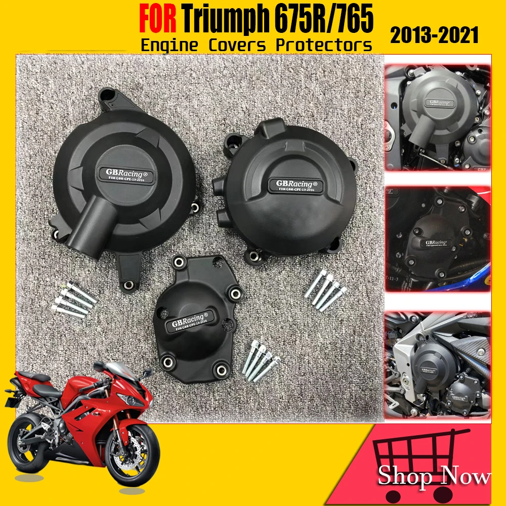 Motorcycles-Engine-Cover-Protection-Set-Case-for-GB-Racing-for-Triumph ...