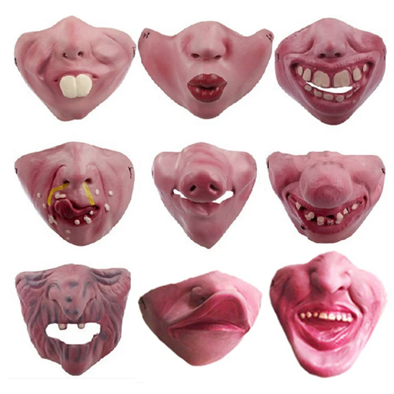 1PC-Cosplay-Clown-Latex-Masks-Horrible-Mask-for-Halloween-Party-Half ...