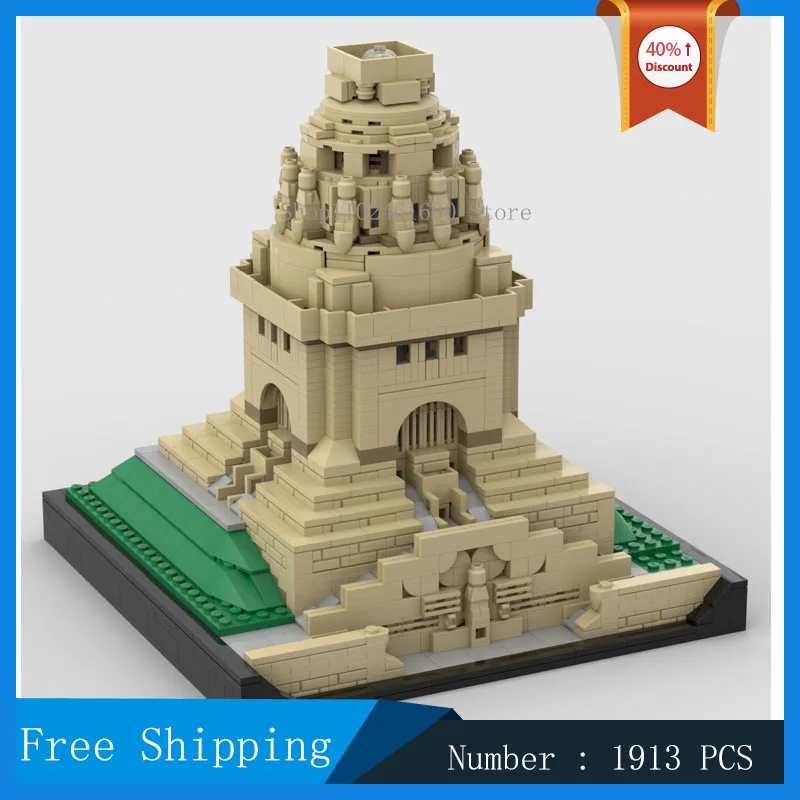 MOC City Monument 1:800 Model Building Block Assembly Statue 1:400 ...