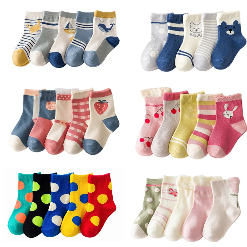 5-Pairs-Cotton-Kids-Socks-Warm-Winter-Socks-For-Baby-Girls-Cute-Cartoon ...