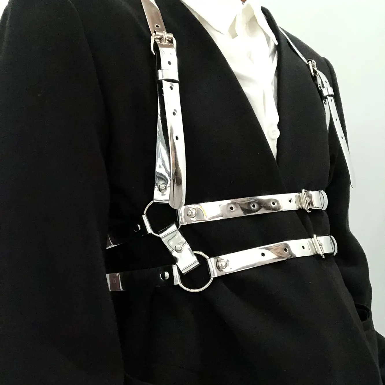 Multicolor Men's Belt PU Leather Belt Chest Belt Stage Gentleman Suit ...