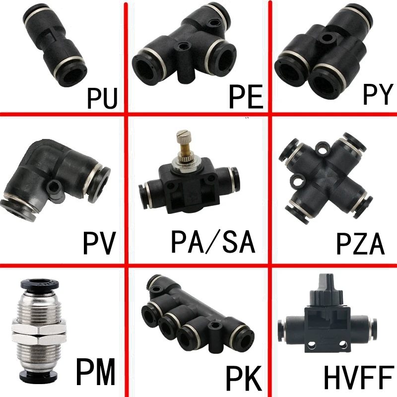 Conector de tubo de conexión de manguera neumática de alta calidad ...
