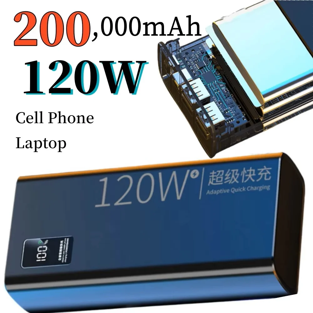 Power-Bank-For-XIAOMI-120W-200000-mAh-Super-Fast-Charging-High-Capacity ...