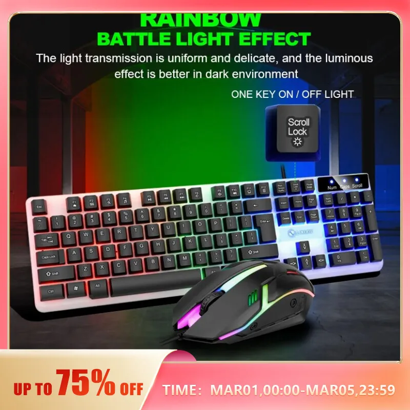 Luminous-Keyboard-Mouse-Set-Suspended-Keyboard-Mechanical-Feel-E-sports ...