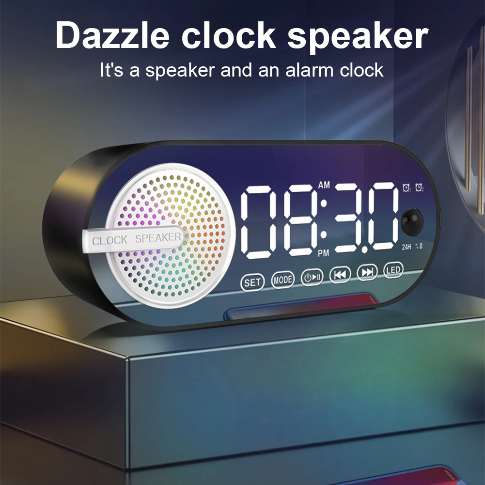Digital-Alarm-Clock-Wireless-Bluetooth-Speaker-LED-Display-Digital ...