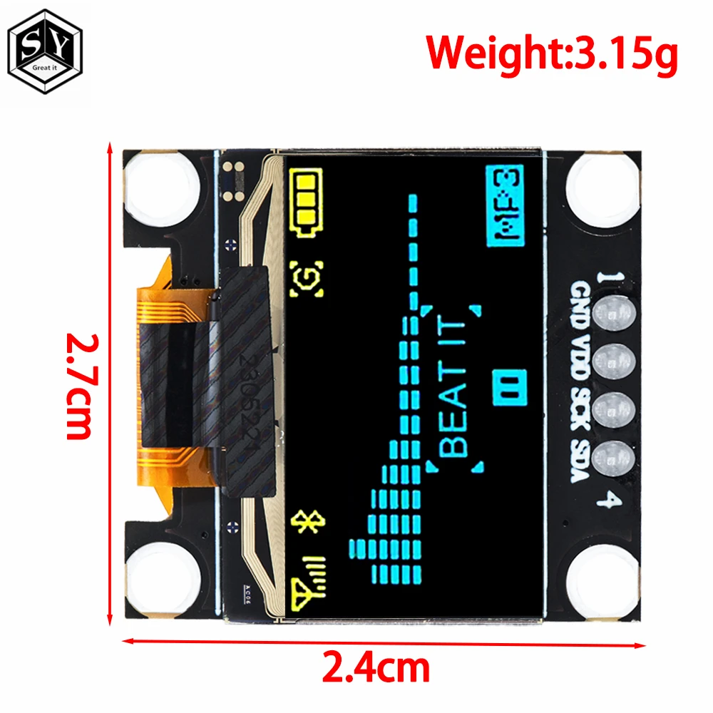 Arduino Headers 0.96u2033 Display Module I2C SSD1306 IIC SPI Serial ...